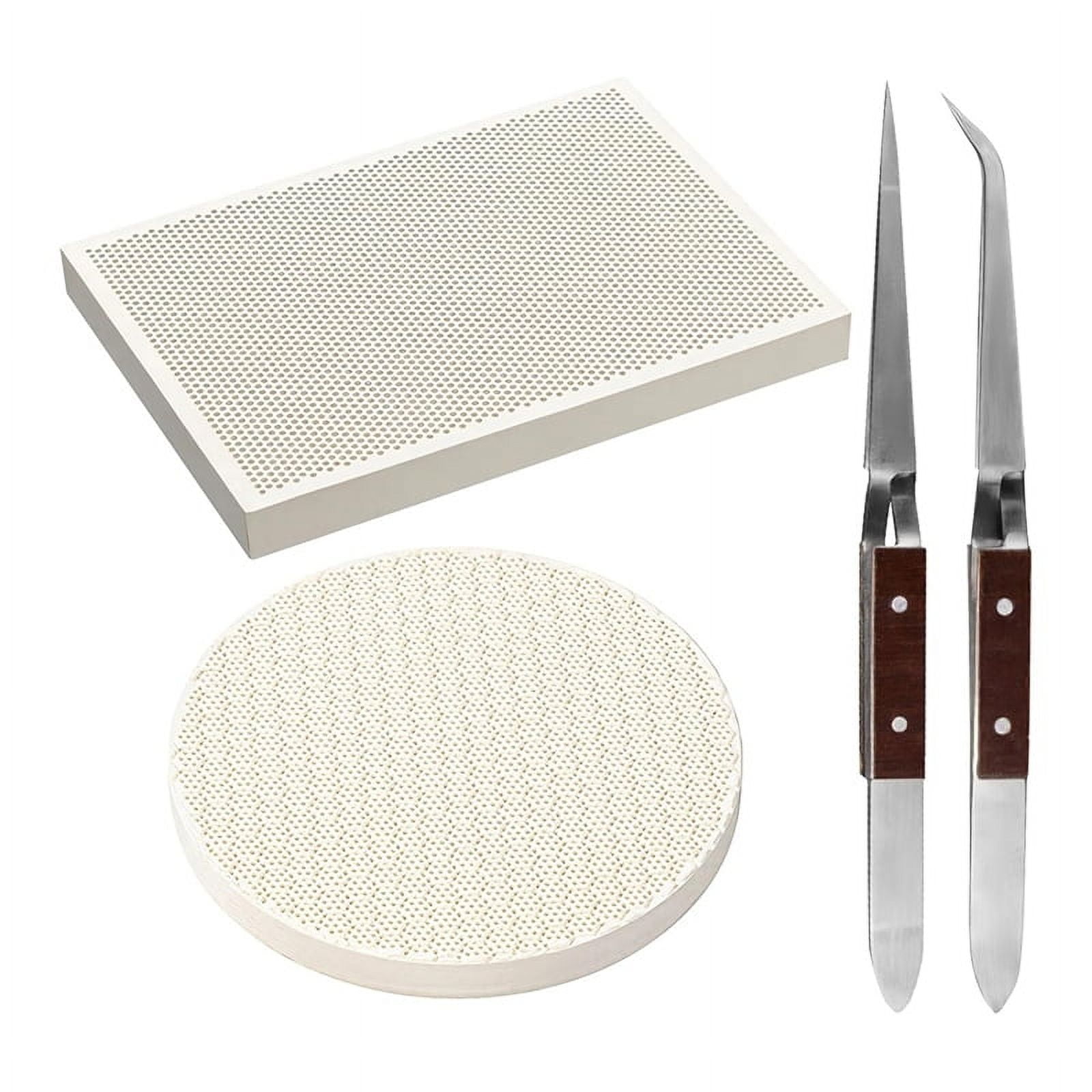 4 Pieces Welding Block Honeycomb Ceramic Plate, Heat Quartz Kiln Block ...