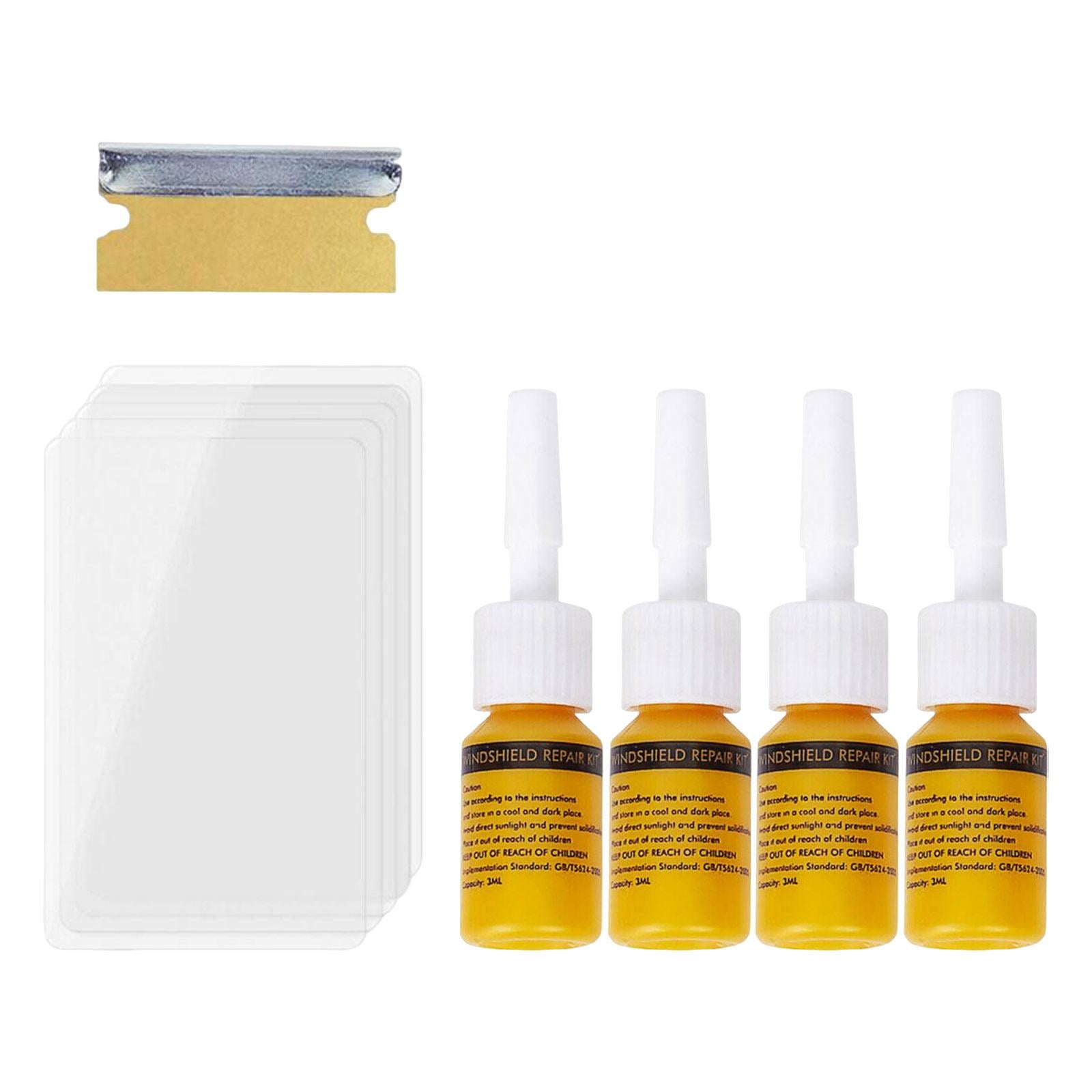 4 Pieces Windshield Crack Repair Vehicle Glass DIY Windscreen Tool ...