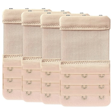 More of Me to Love Elastic Bra Band Extender, 3-Hook, Beige (3-Pack ...
