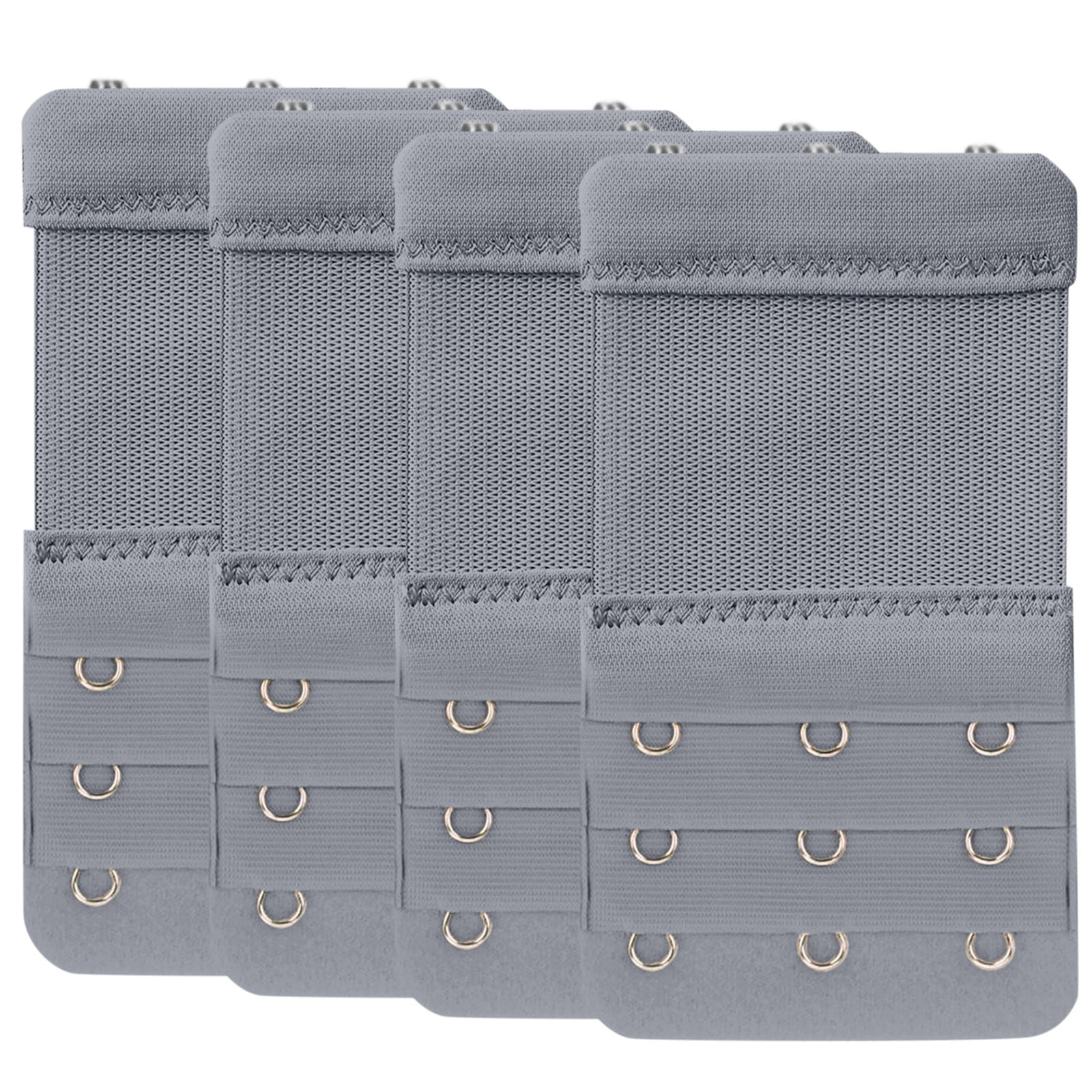 4 Pieces Womens Soft Comfortable 2 Hook 3 Rows Bra Extender Bra Band ...