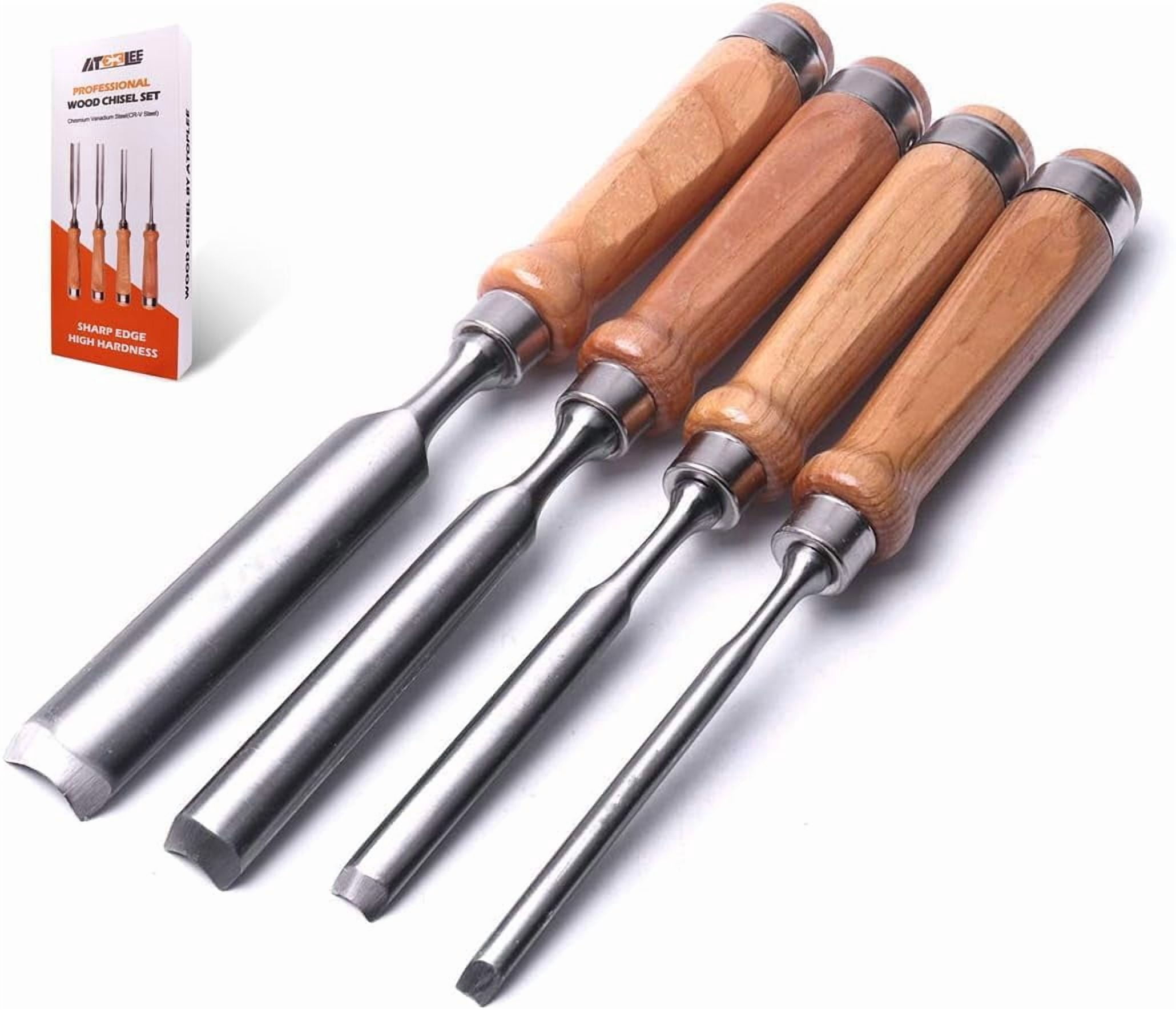 4 Pieces Wood Chisel Set for Woodworking, Professional Wood Chisel Tool ...