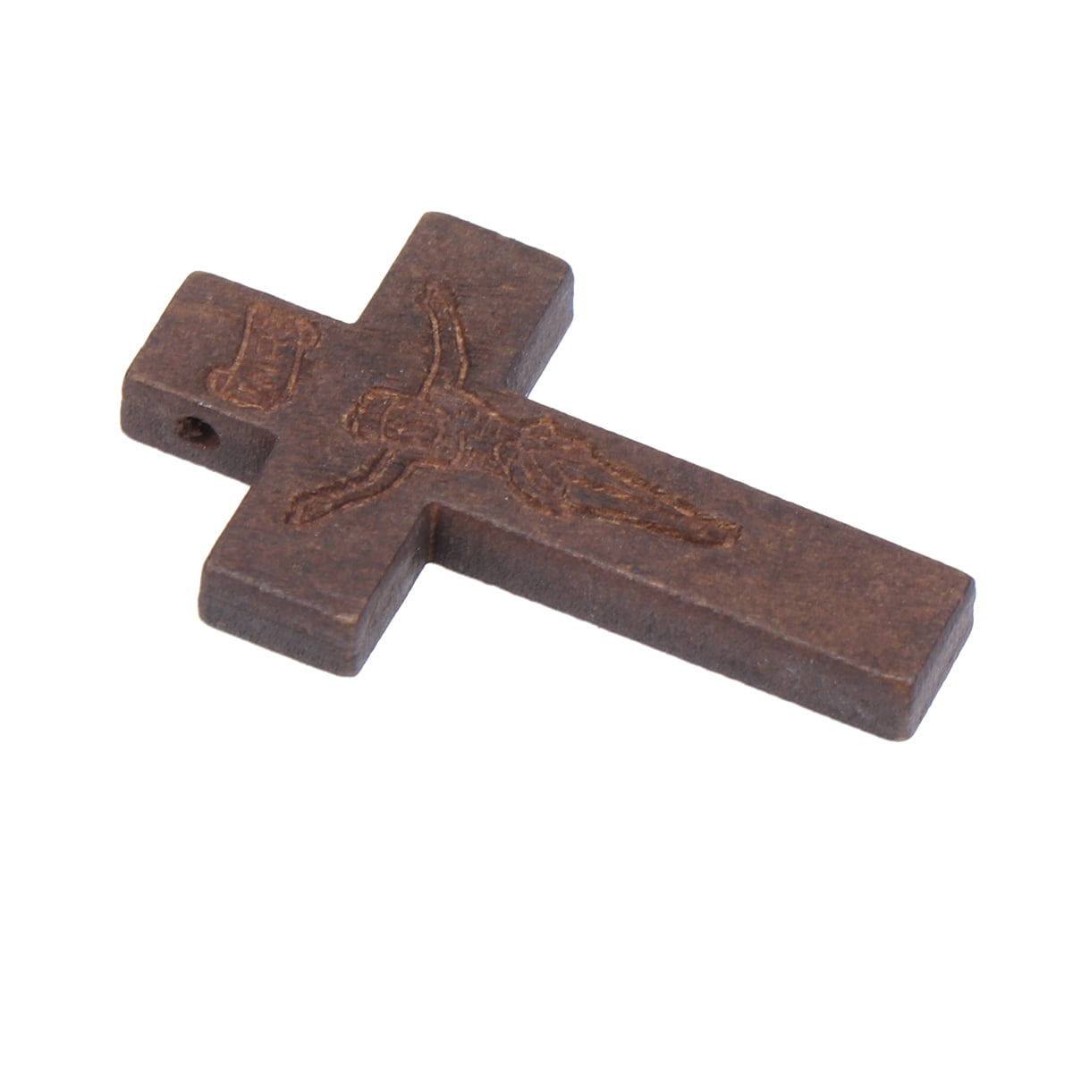 4 Pieces Wooden Cross Decor Crucifix Necklace for Women Pendant ...