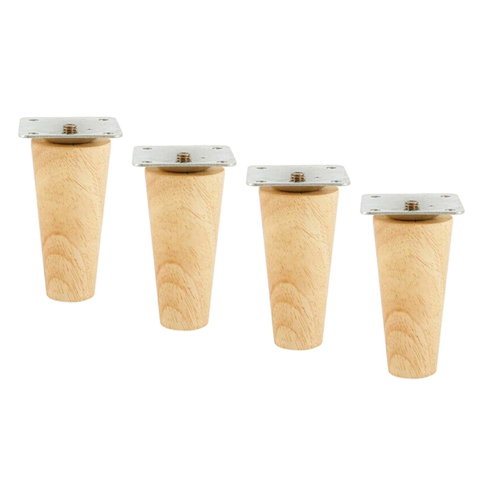 4 Pieces Wooden Furniture Leg Chair Legs Cabinet Legs for Shelves Bed ...