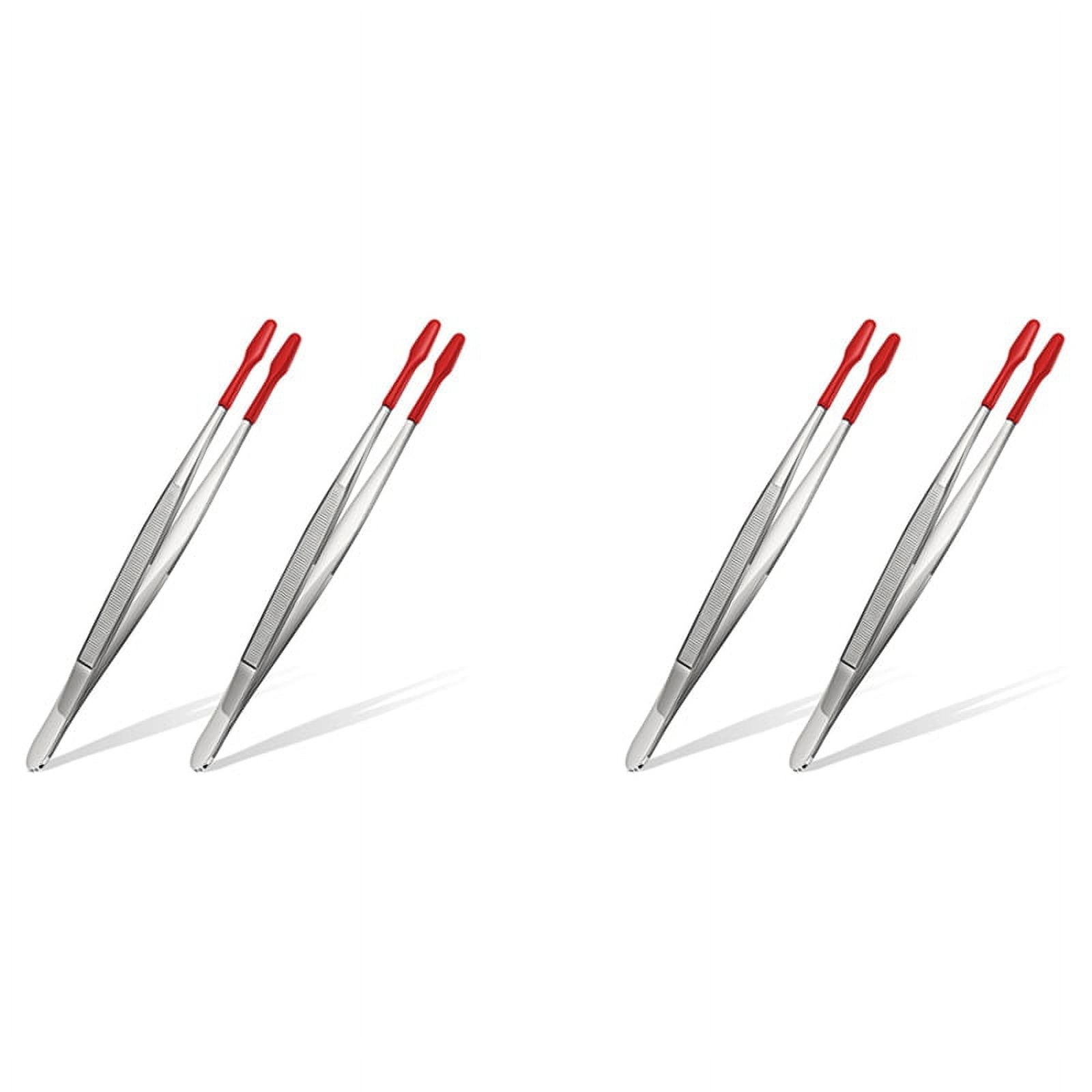 4 Pieces of Rubber Tip Tweezers PVC Silicone Laboratory Industrial ...
