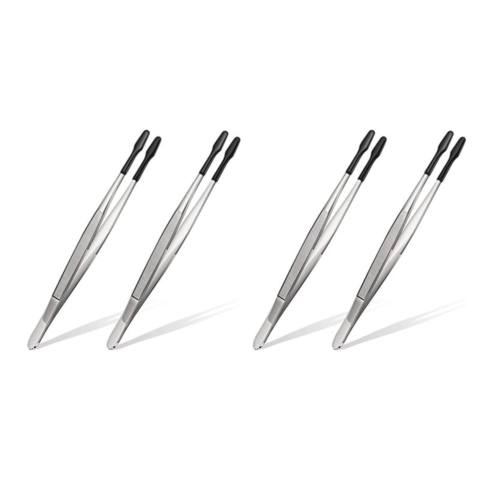 4 Pieces Of Rubber Tip Tweezers Pvc Silicone Precision Tweezers Laboratory Industrial Hobby