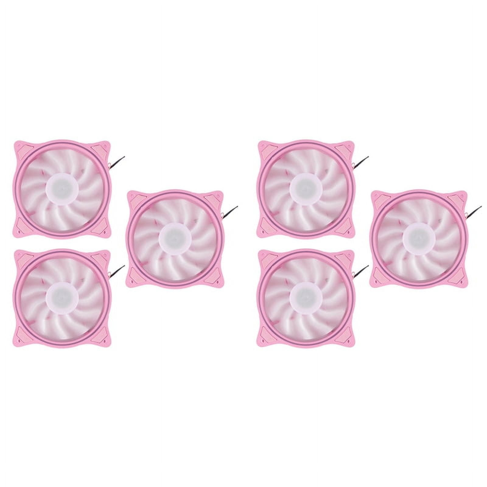 4 Pin 120mm Cool Fan Pc Fans 3 Aperture Interntl External Pink 3 Pack ...