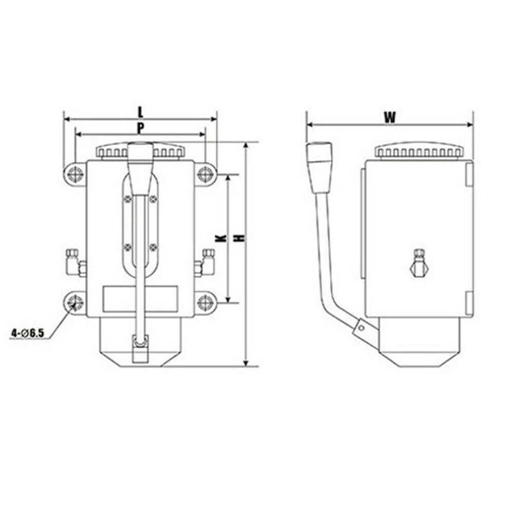 500cc Lubricating Manual Oil Pump Hand Lubrication for CNC Machinery ...