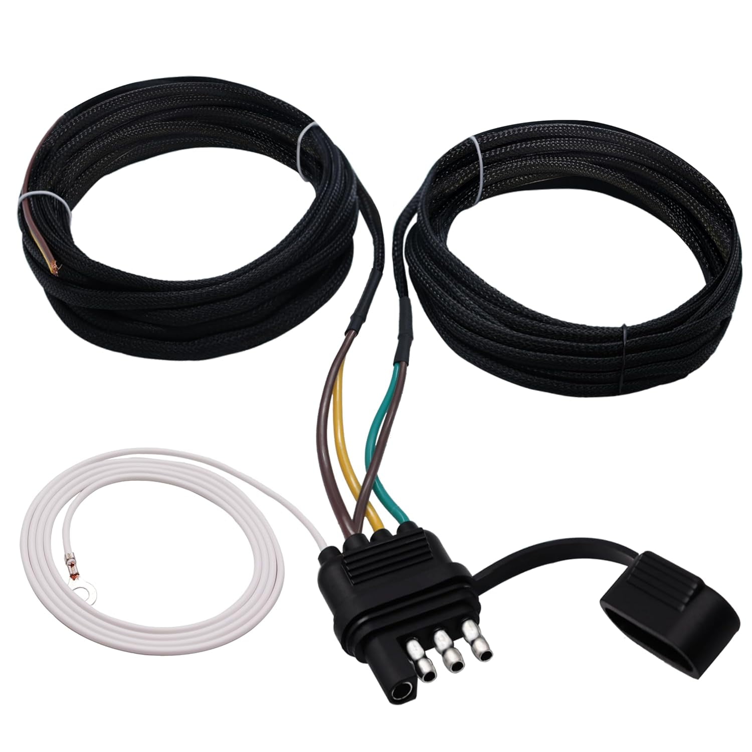 4 Pin 5 Wire 22 FT 18AWG Trailer Wiring Harness，Trailer Connector Wire ...