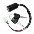 4-Pin ATV Ignition Key Switch with 2 Keys, Universal Replacement for ...