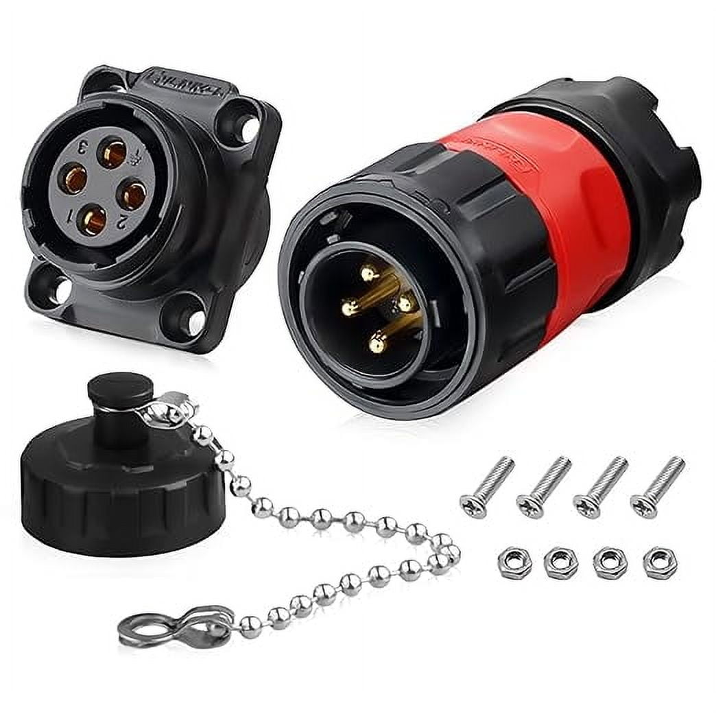 4 Pin Connector, Waterproof Industrial Solder Connector, Aviation Wire ...