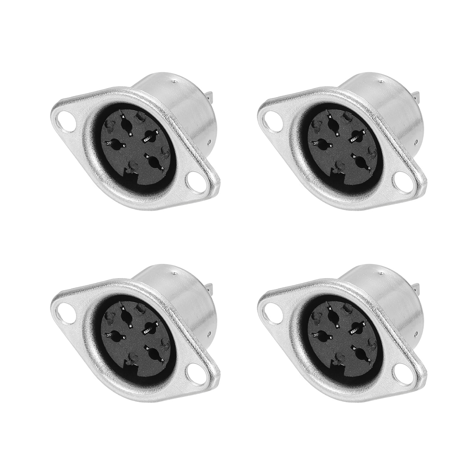 4-Pin DIN Socket Female Jack Socket Connector Panel Mount,Pack of 4 ...