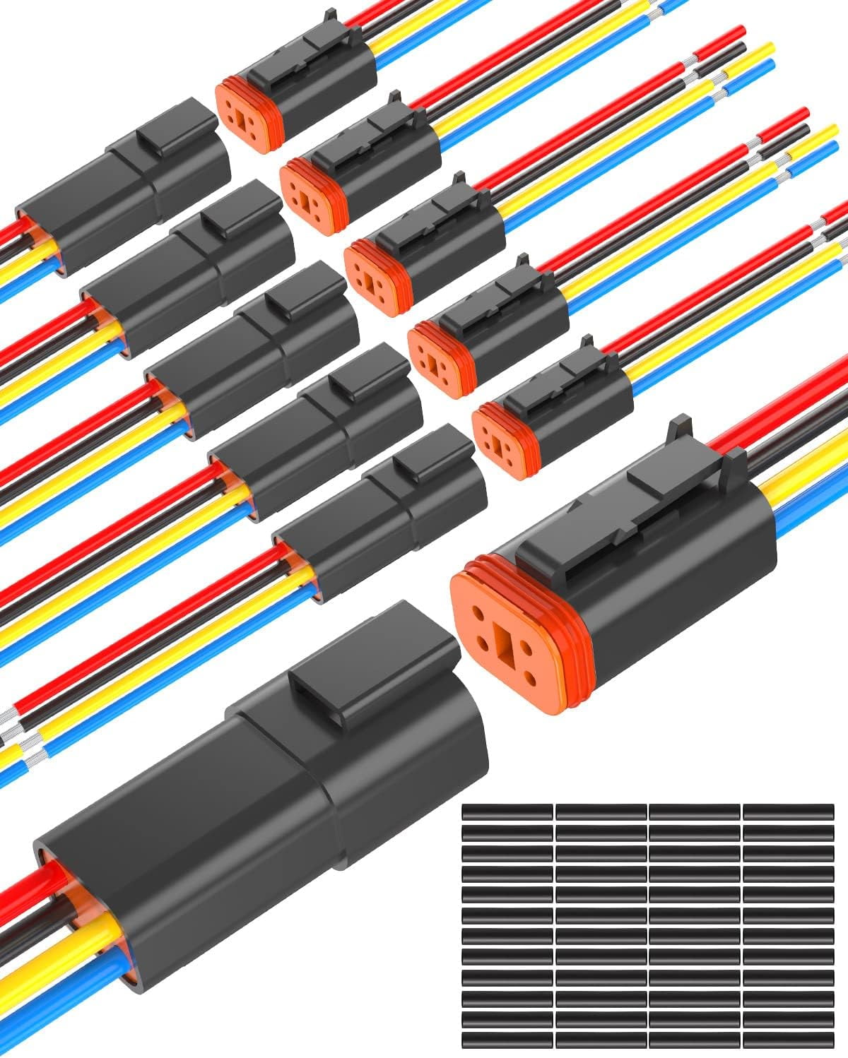4 Pin DT Connectors Waterproof, 4 Wire Connector 16 AWG Automotive ...