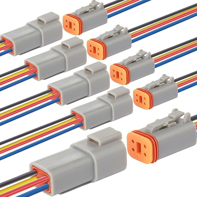 4 Pin Electrical Connector Waterproof Connector,Male and Female Way 16 ...