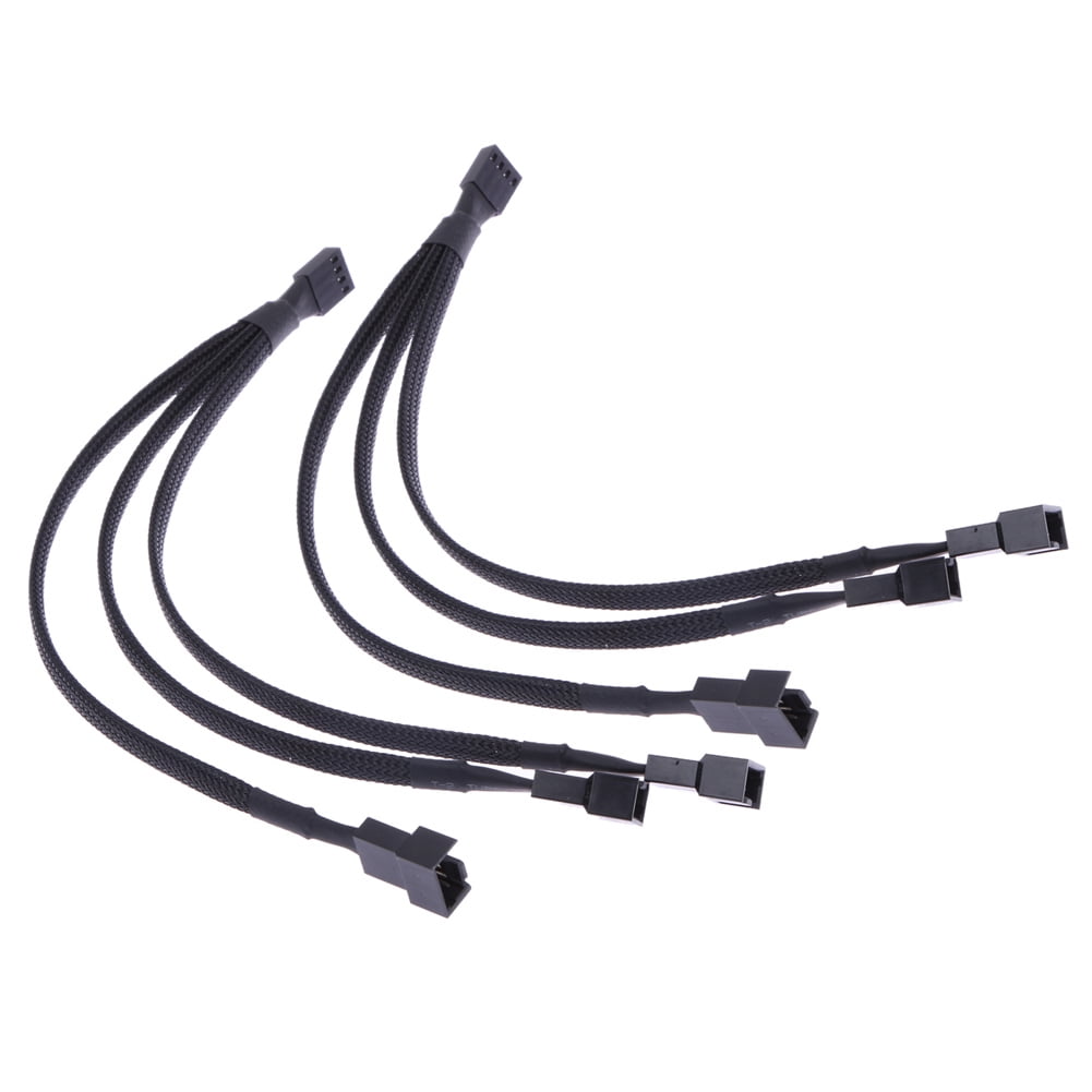 4 Pin Extension Cable Motherboard Office 1 To 3 Ways Splitter Sleeved ...