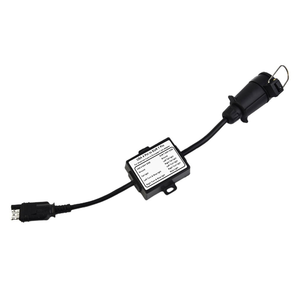 4-Pin Flat Plug To European7-Pin Connector 4 To 7 Trailer Light ...
