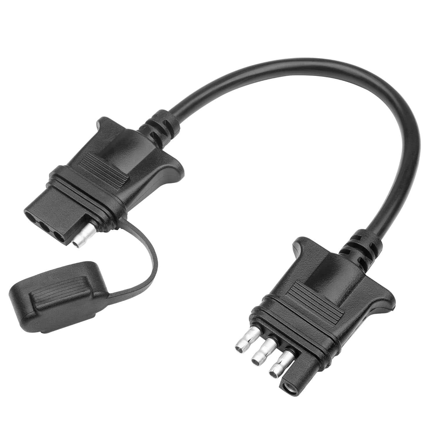 4-Pin Flat Trailer Extension Cable 12 Inch, Heavy Duty 18AWG Copper 4 ...