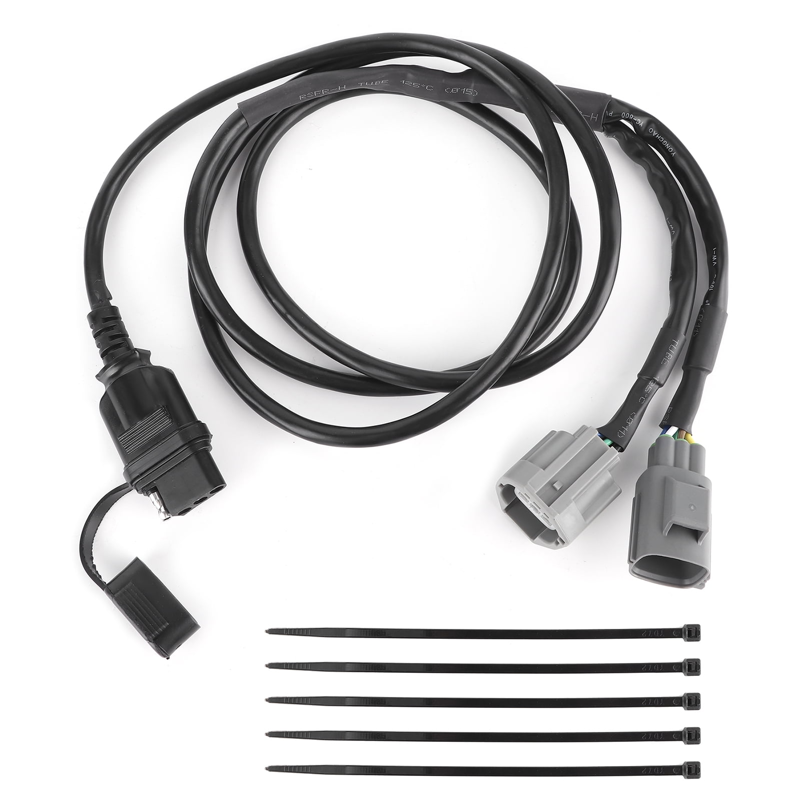 4 Pin Flat Trailer Wiring Harness for Jeep Wrangler 07‑18 Trailer ...