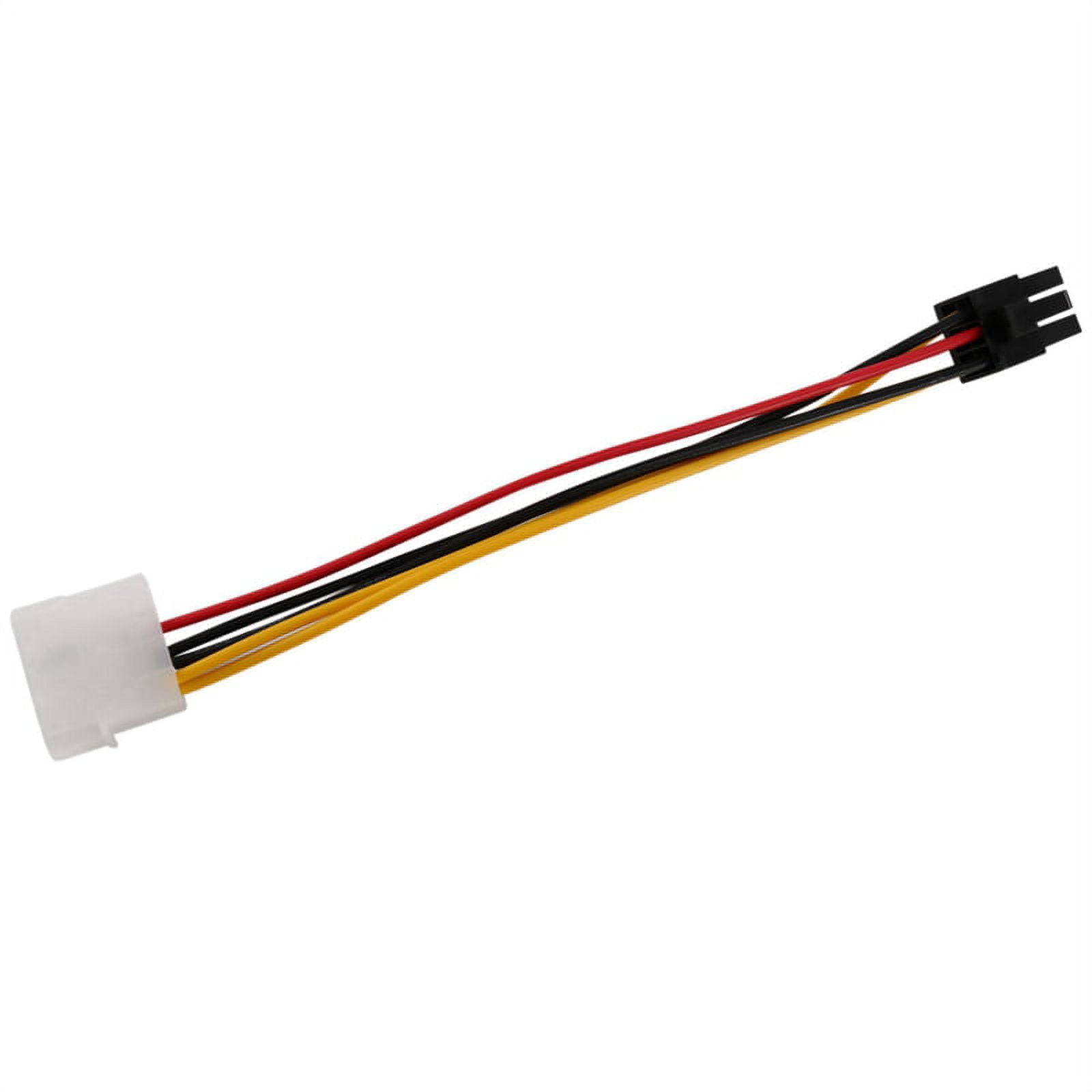 4-Pin Male to 6-Pin Female socket Power Cable for PCIe PCI Express ...