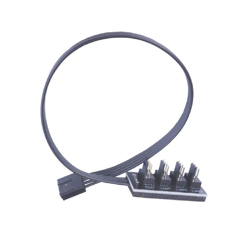 4 Pin PWM Fan Power Supply to 4/5 Way PC Fan Power Adapter Cable Fan ...