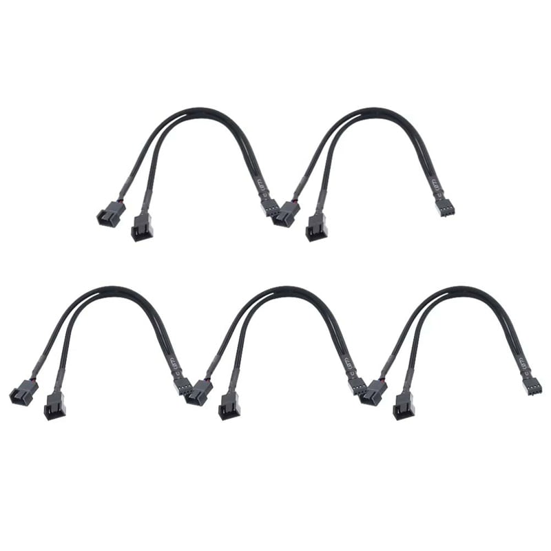 4-Pin PWM Fan Splitter Hub Cable for Motherboard and CPU PC Case Fan ...