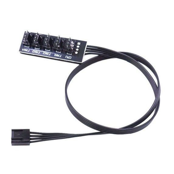 4 Pin PWM PC Fan Hub 1 to 4/5 Way Internal Fan Power Supply Extension ...