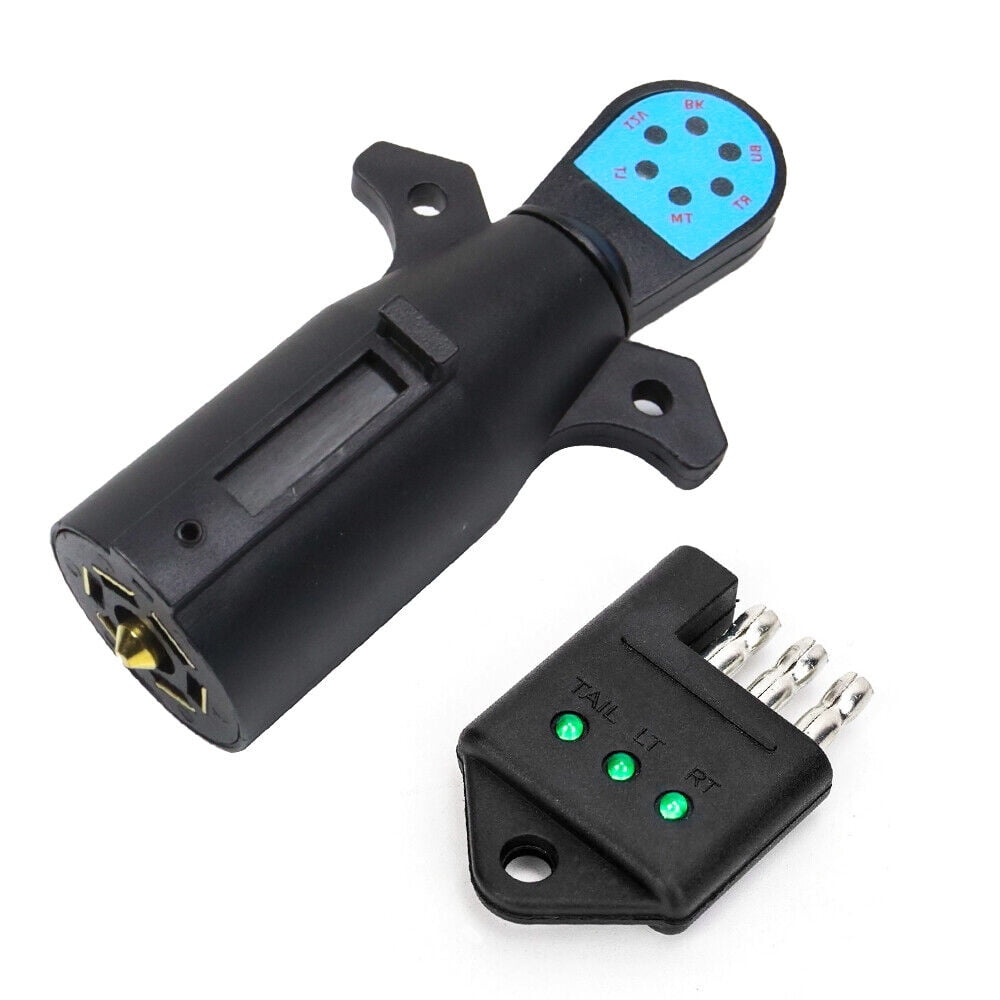 4-Pin Plug Connector Adapter LEDS 7 Way Blade Trailer Light Wiring ...
