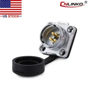 4 Pin Power Circular Connector Male Socket Outdoor Waterproof Ip67 ...