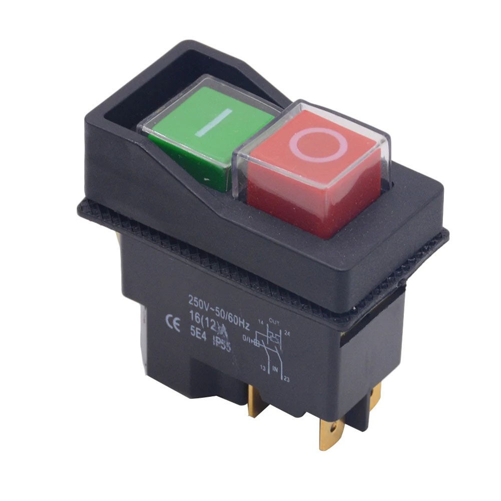 4 Pin Push Button Electromagnetic Switch AC250V with Brake Function ...