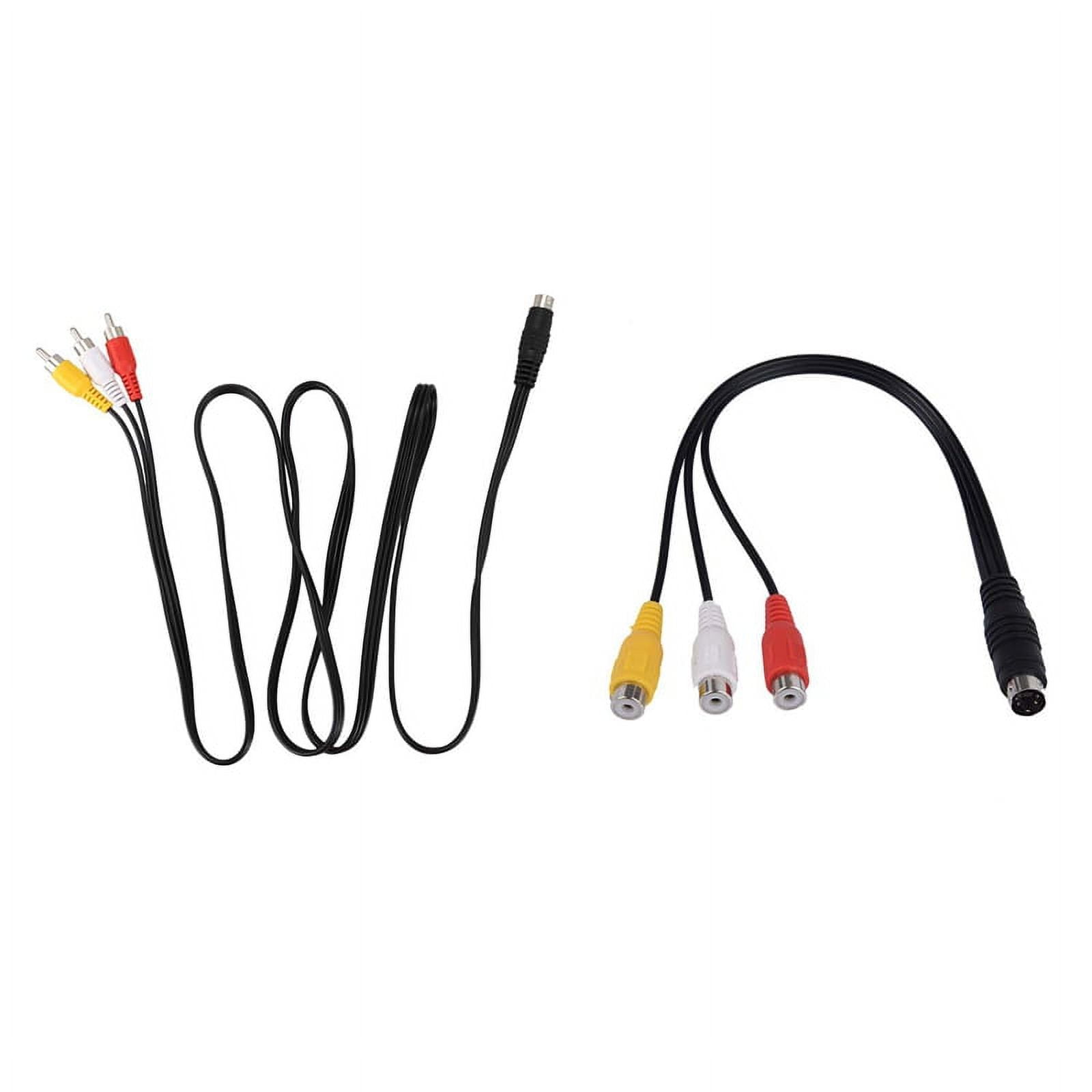 4 Pin S-Video to 3 RCA Female TV Adapter Laptop Cable & 1.5M 4.9Ft 3 ...