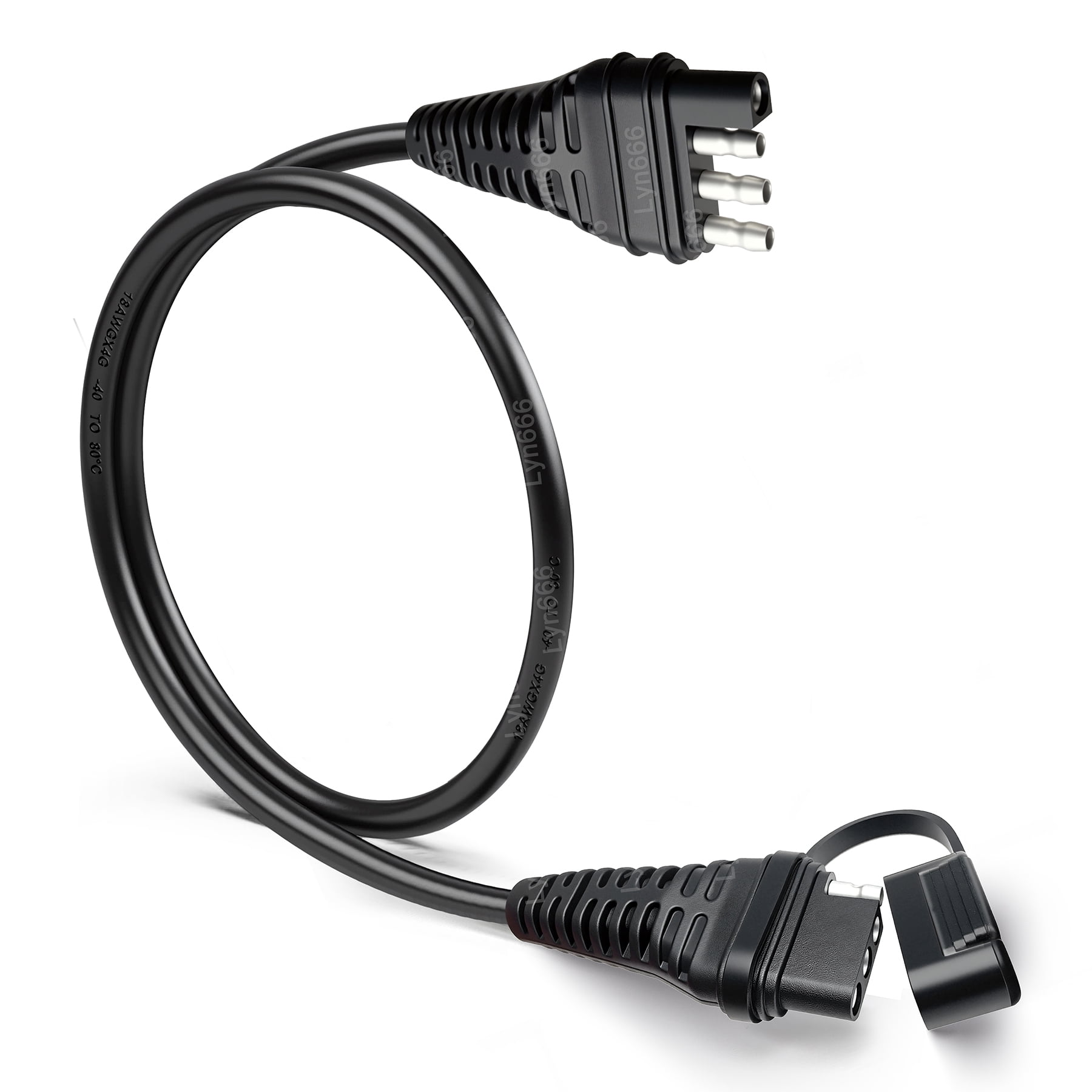 Lyn666 4-Pin Flat Trailer Extension Cable 28 inch, Heavy Duty 18AWG ...