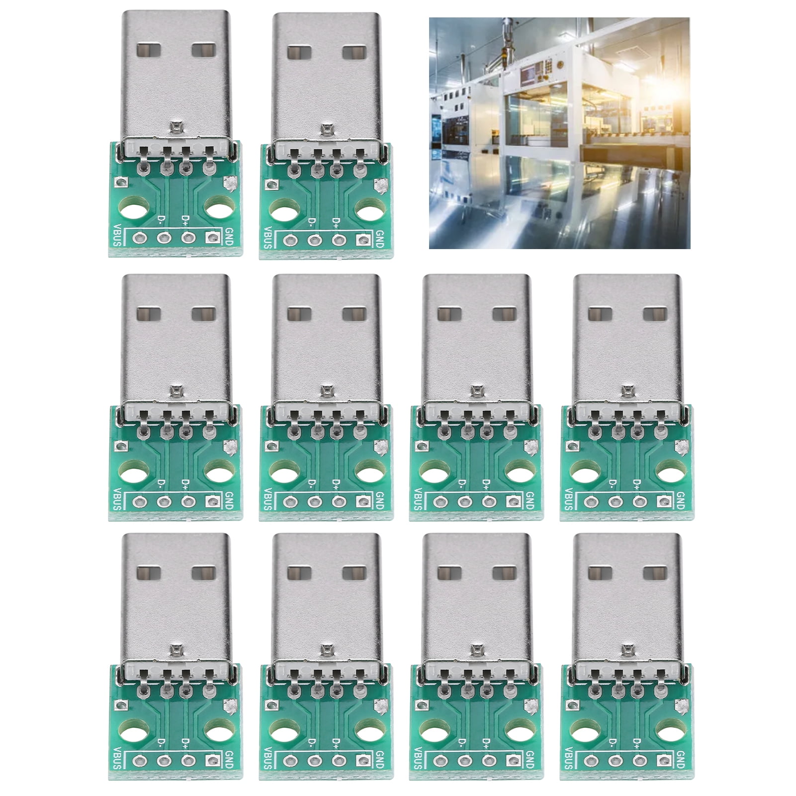 4 Pin USB Type A DIP Adapter Board, Standard USB Male, Easy Conversion ...