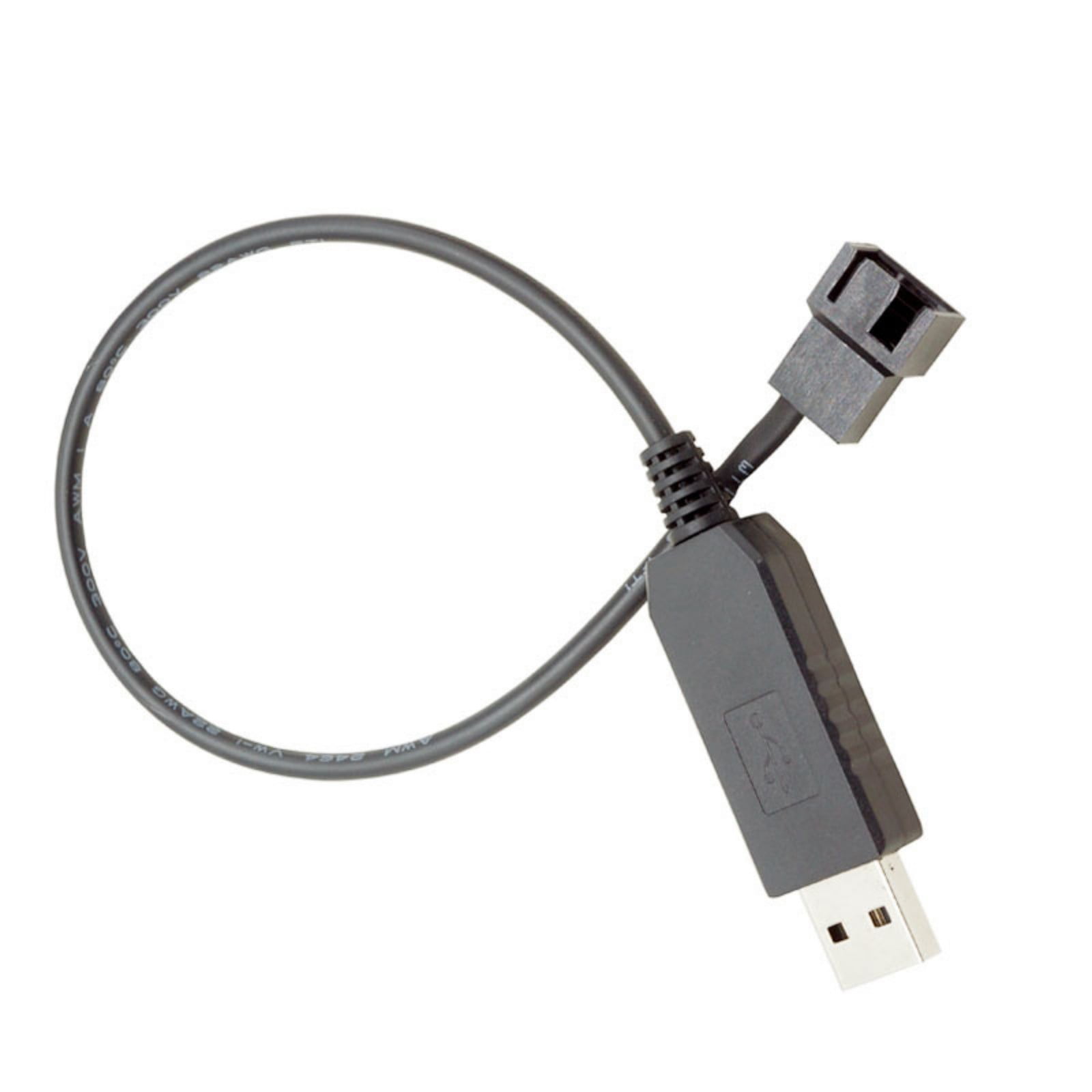 4 Pin to USB Fan Power Adapter Cable Splitter 4PIN 5V 12V Step Up Fan ...