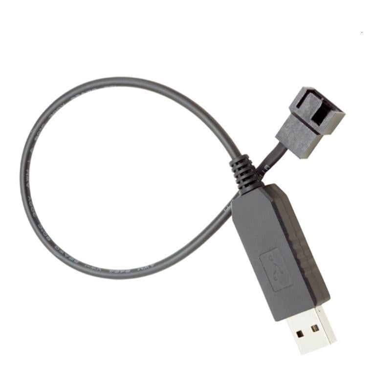 4 Pin to USB Fan Power Adapter Cable Splitter USB to 4PIN 5V to 12V ...