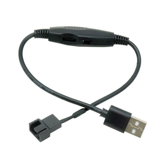 4 Pin to USB Fan Switches Power Adapters Cable Splitters USB to 4PIN 5V ...