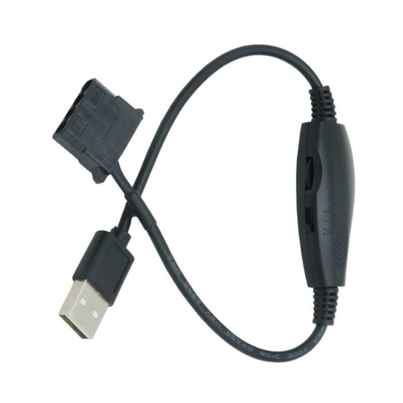 4 Pin to USB Fan Switches Power Adapters Cable Splitters USB to 4PIN 5V ...