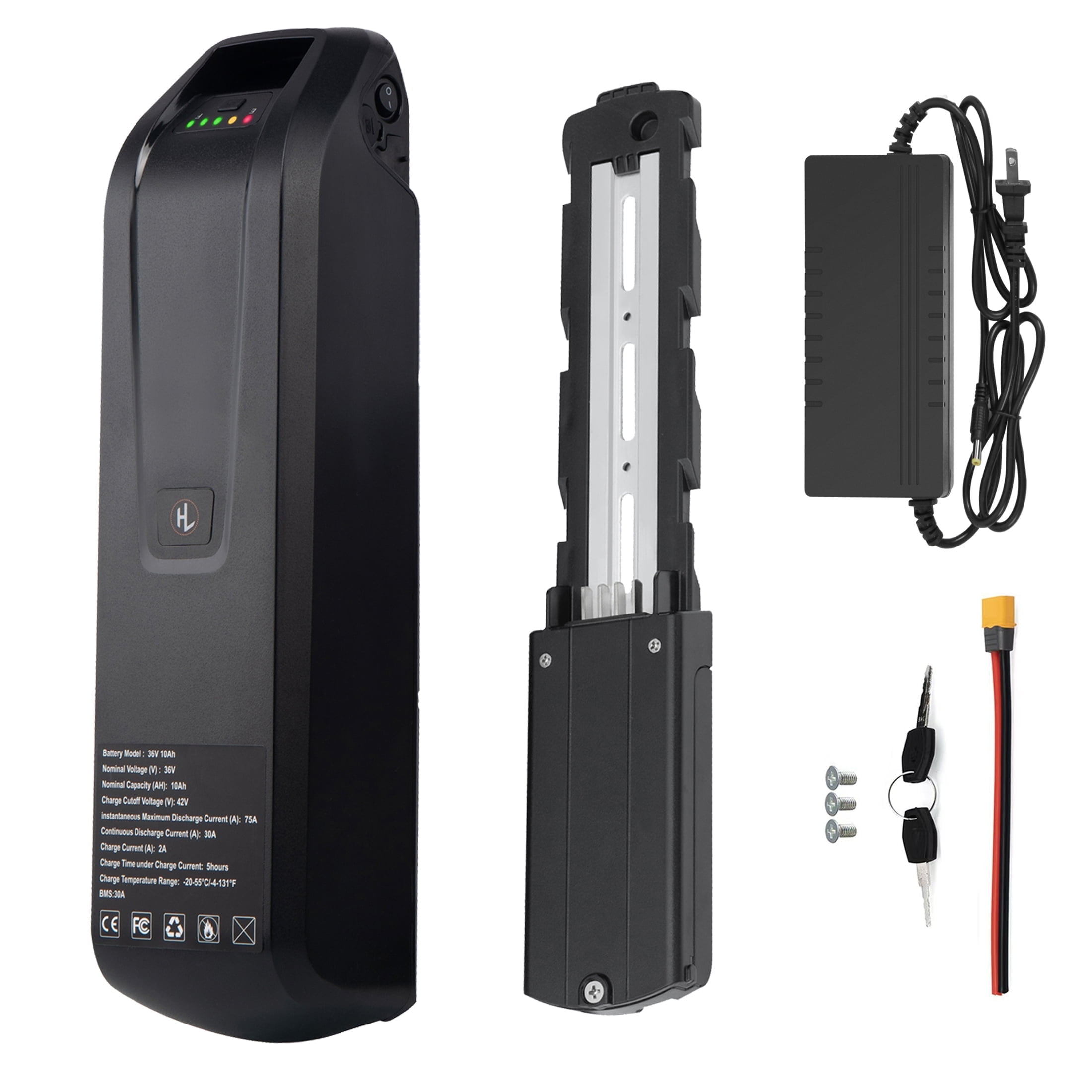 4-Pins 36v 10ah Ebike Battery 36v Battery Pack with 2A Charger Lithium ...