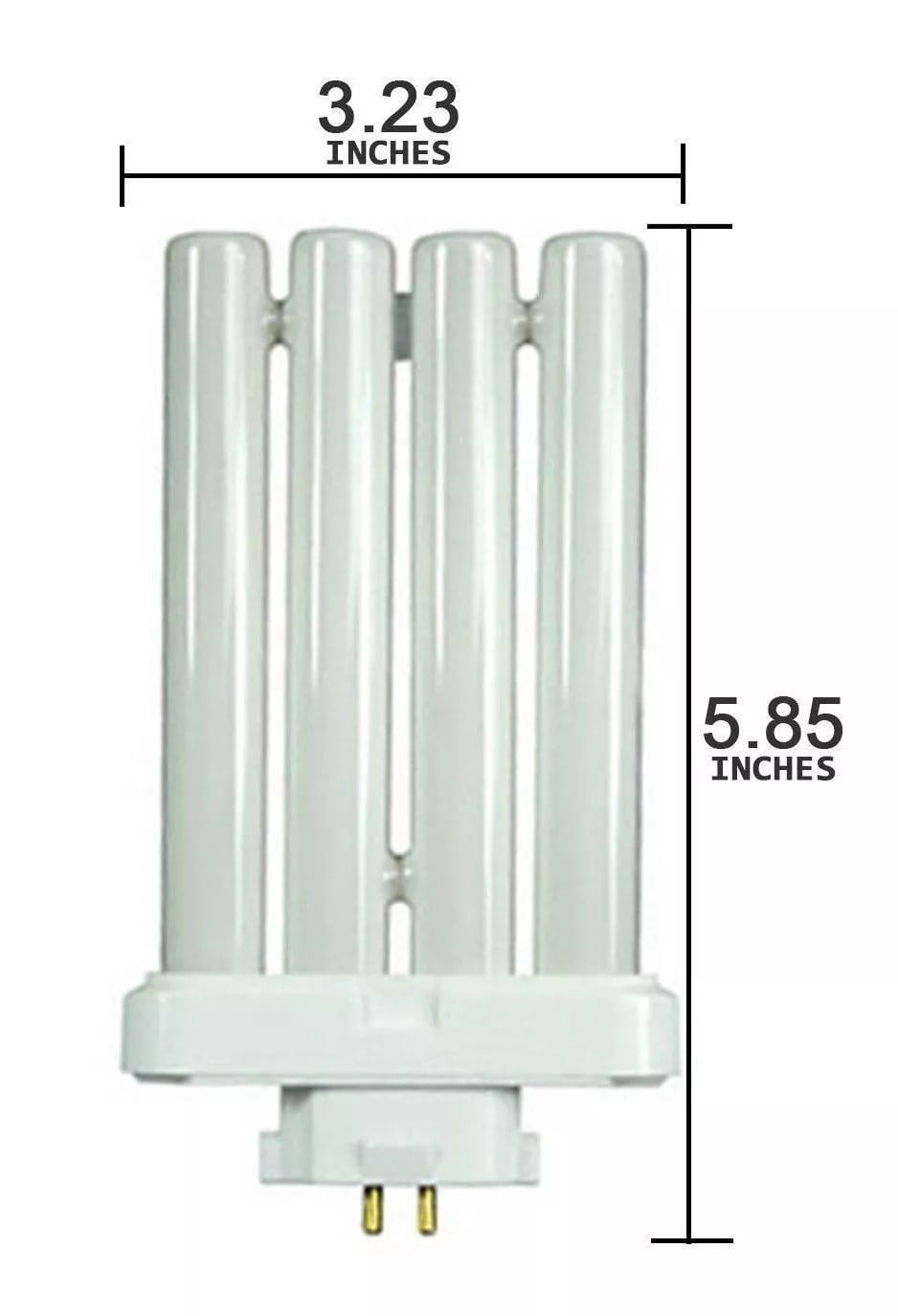 4 Pins Quad Tube Compact Fluorescent Daylight Light Bulb Lamp 6500K ...