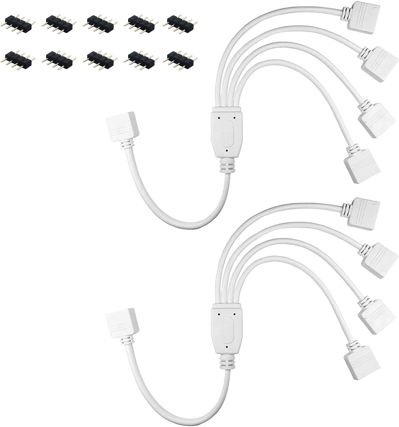 "4 Pins Splitter Cable - Four Way Splitter for RGB LED Light Strip (5 ...