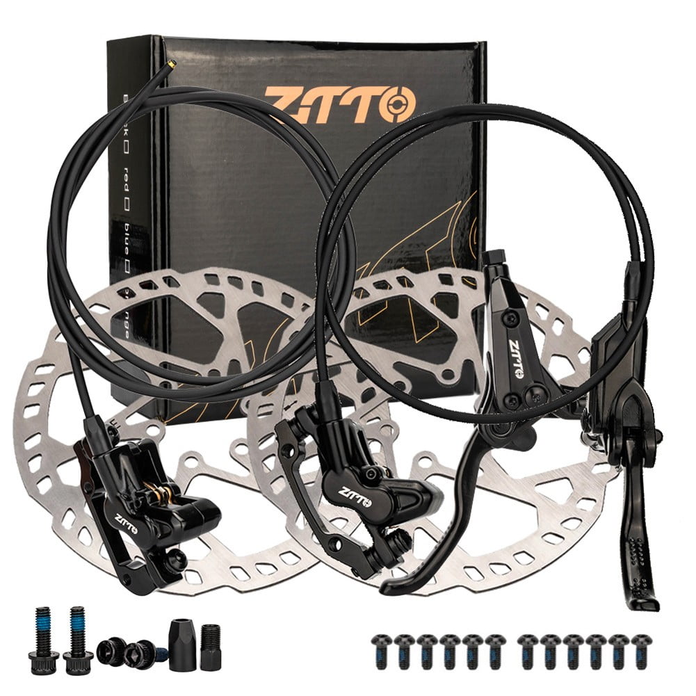 4 Piston Bike Hydraulic Brake Kit with 160mm Rotors Left Front and Right Rear - Walmart.com