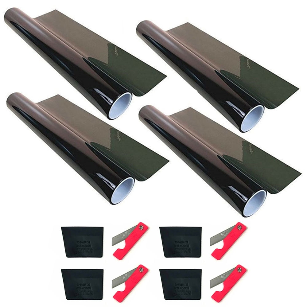 4 Pk 15% Dark Black Window Tint Film Privacy Shade 10ft Car Office ...