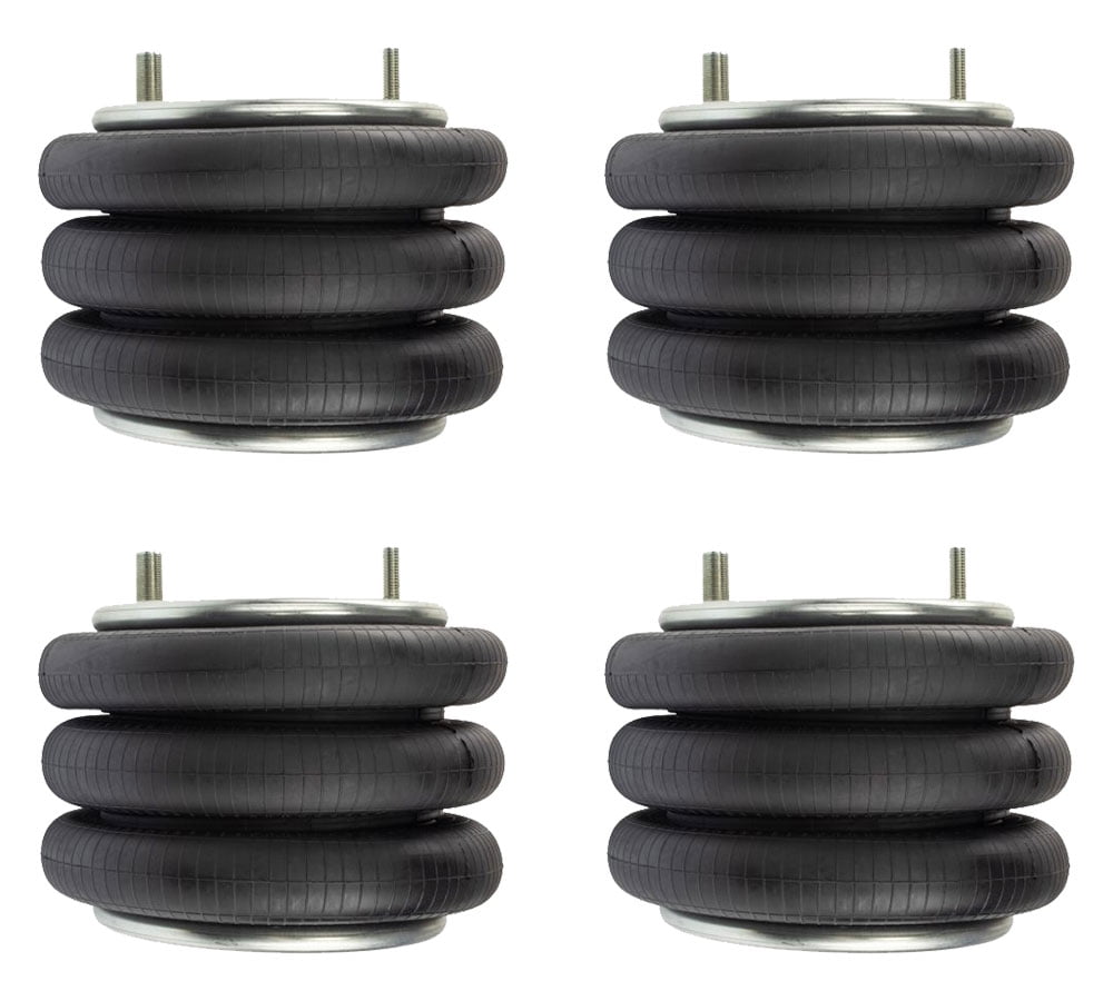 4 Pk Heavy Duty Air Spring Bag - Triple Convoluted Air Suspension ...