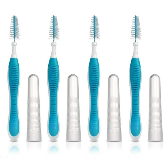 4/Pk Interdental Brushes Wide Tapered, Soft Bristled Cleaners Between ...