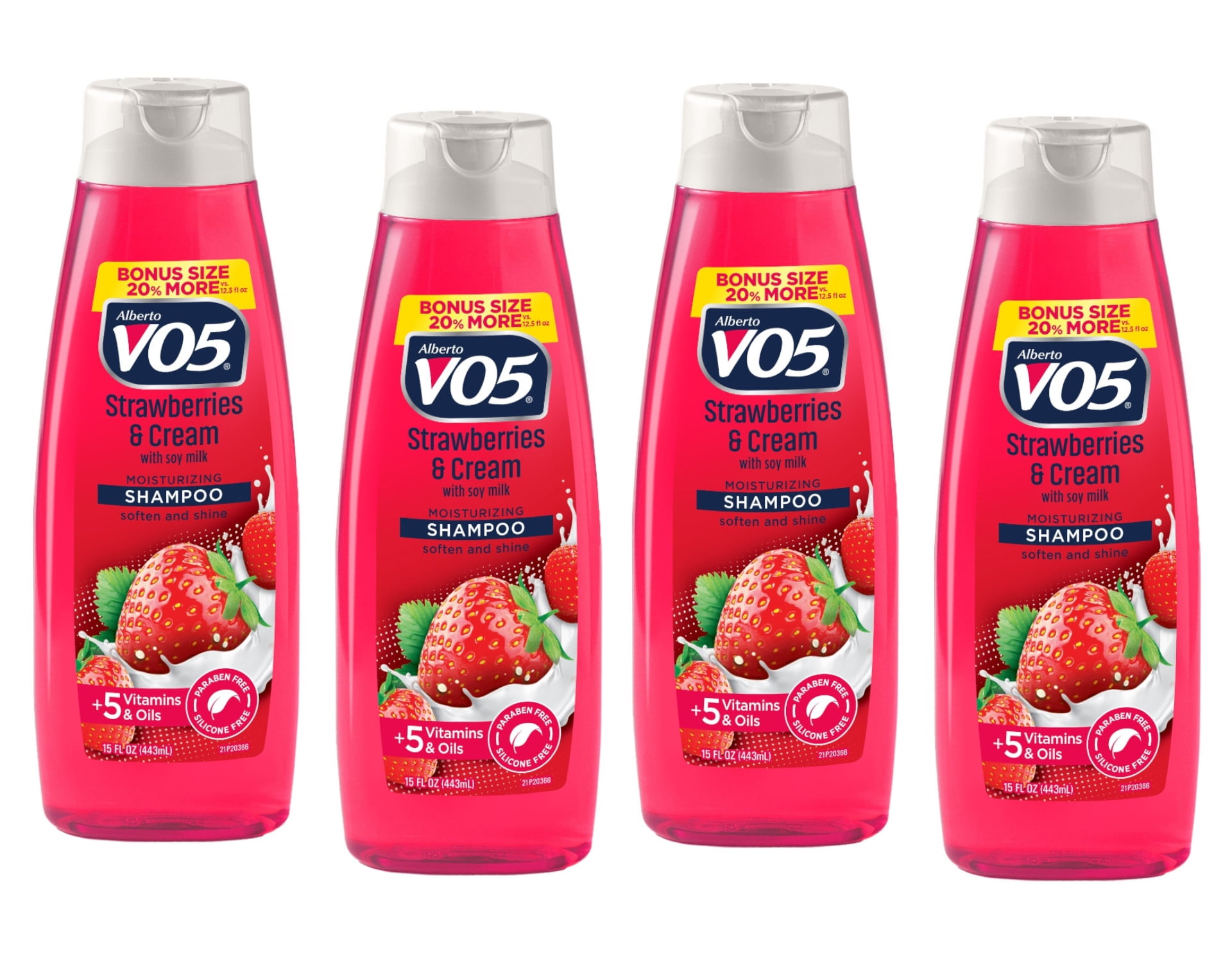 4 Pk VO5 Strawberries & Cream Shampoo with Soy Milk, 15 Oz. Each ...
