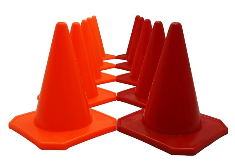 4” Plastic Sports Cones| Agility Cones Games, RC Racing, Outdoor ...