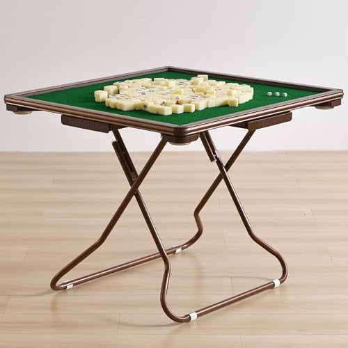 4 Player Card Mahjong Table, Portable Folding Table,with 4 Cup Holders ...