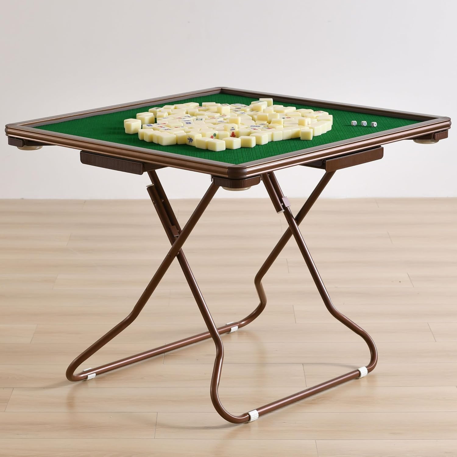 4 Player Card Mahjong Table, Portable Folding Table,with 4 Cup Holders ...