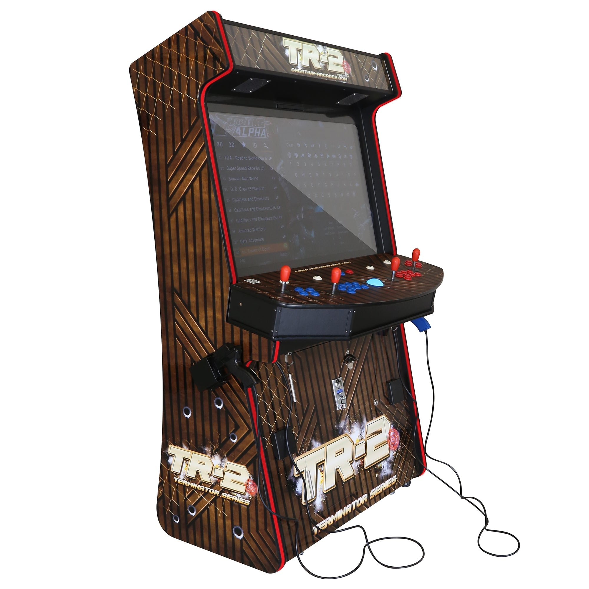 4 Player TR-2 SLIM Terminator Light Gun Arcade | 43" LCD | 9043 Games ...