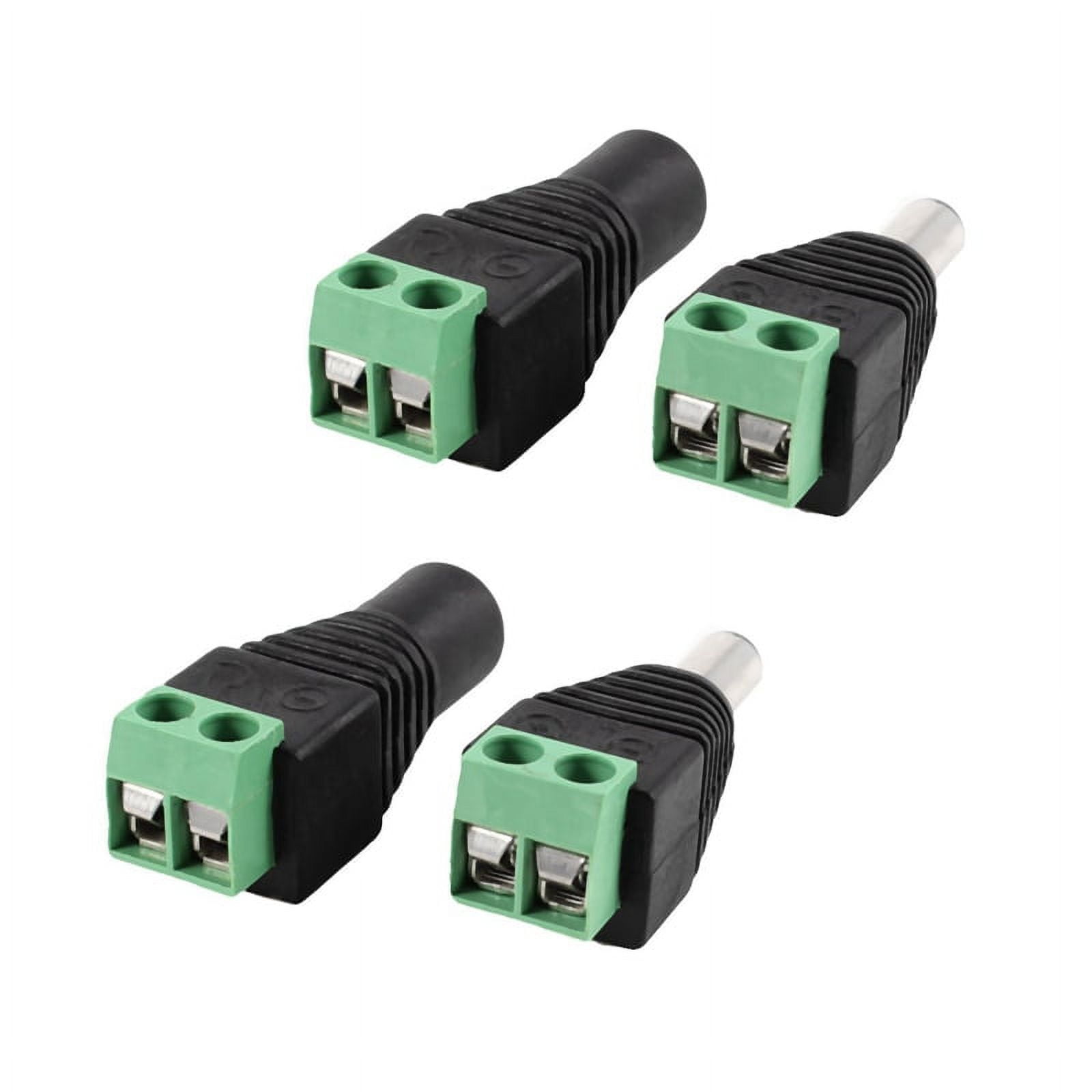 4 Plug Male and Female 5.5 x 2.1 mm DC Jack, Surveillance Camera EU ...