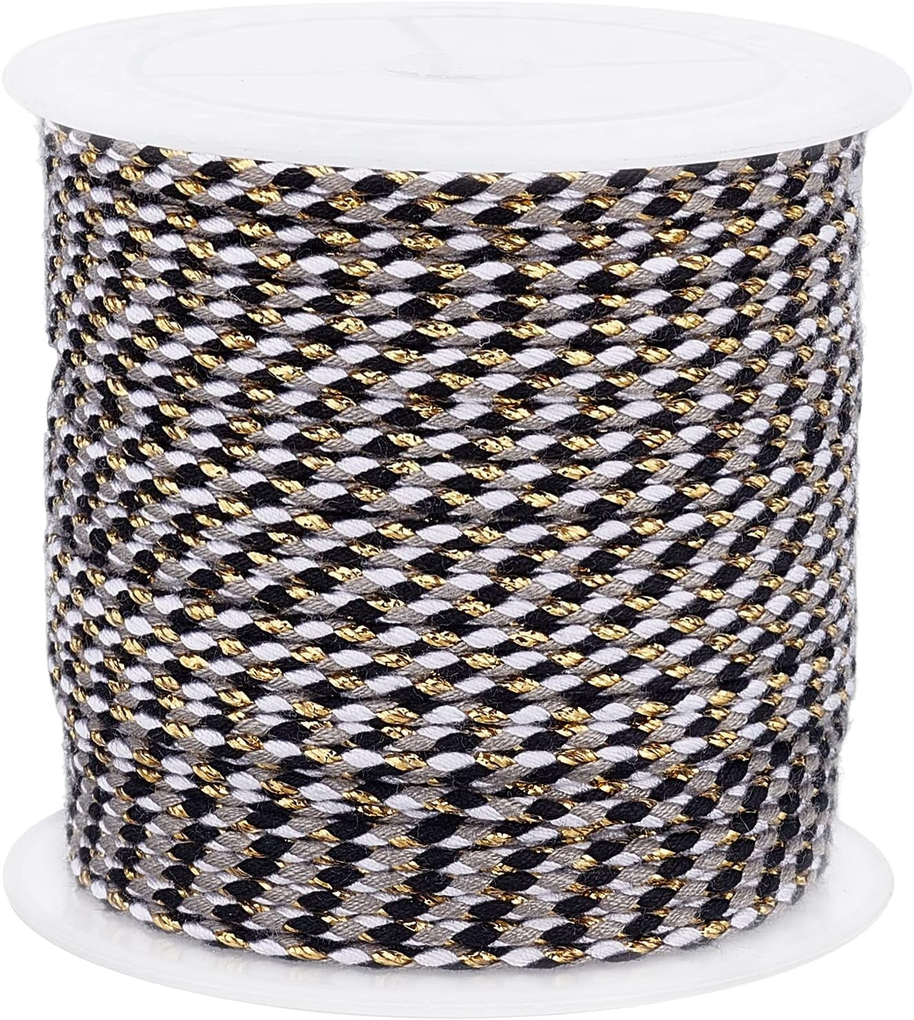 4-Ply Polycotton Cord Handmade Macrame Cotton Rope with Gold Wire for ...