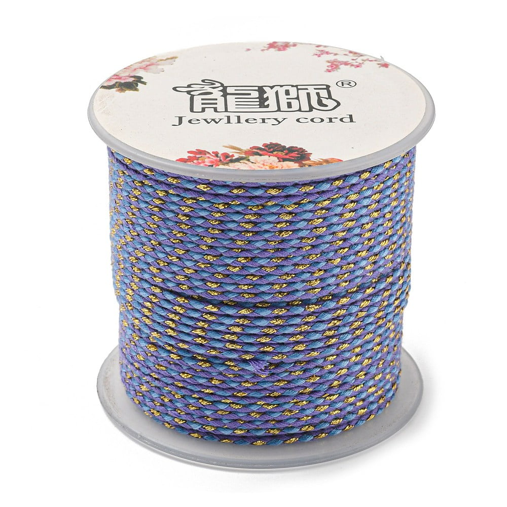 4-Ply Polycotton Cord Handmade Macrame Cotton Rope with golden Wire for ...